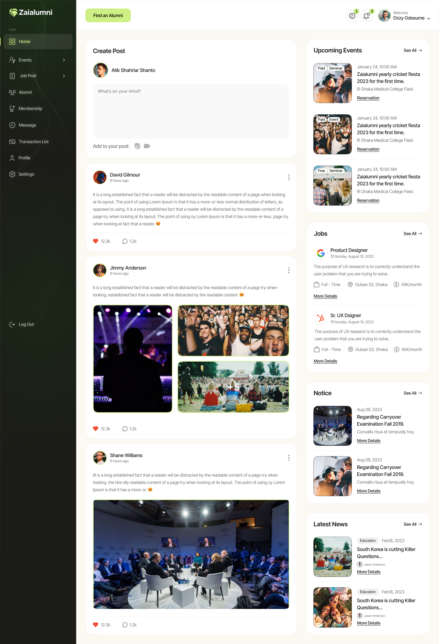 Zaialumni - Alumni Association Laravel Script / Alumni Management Software. by zainiktheme